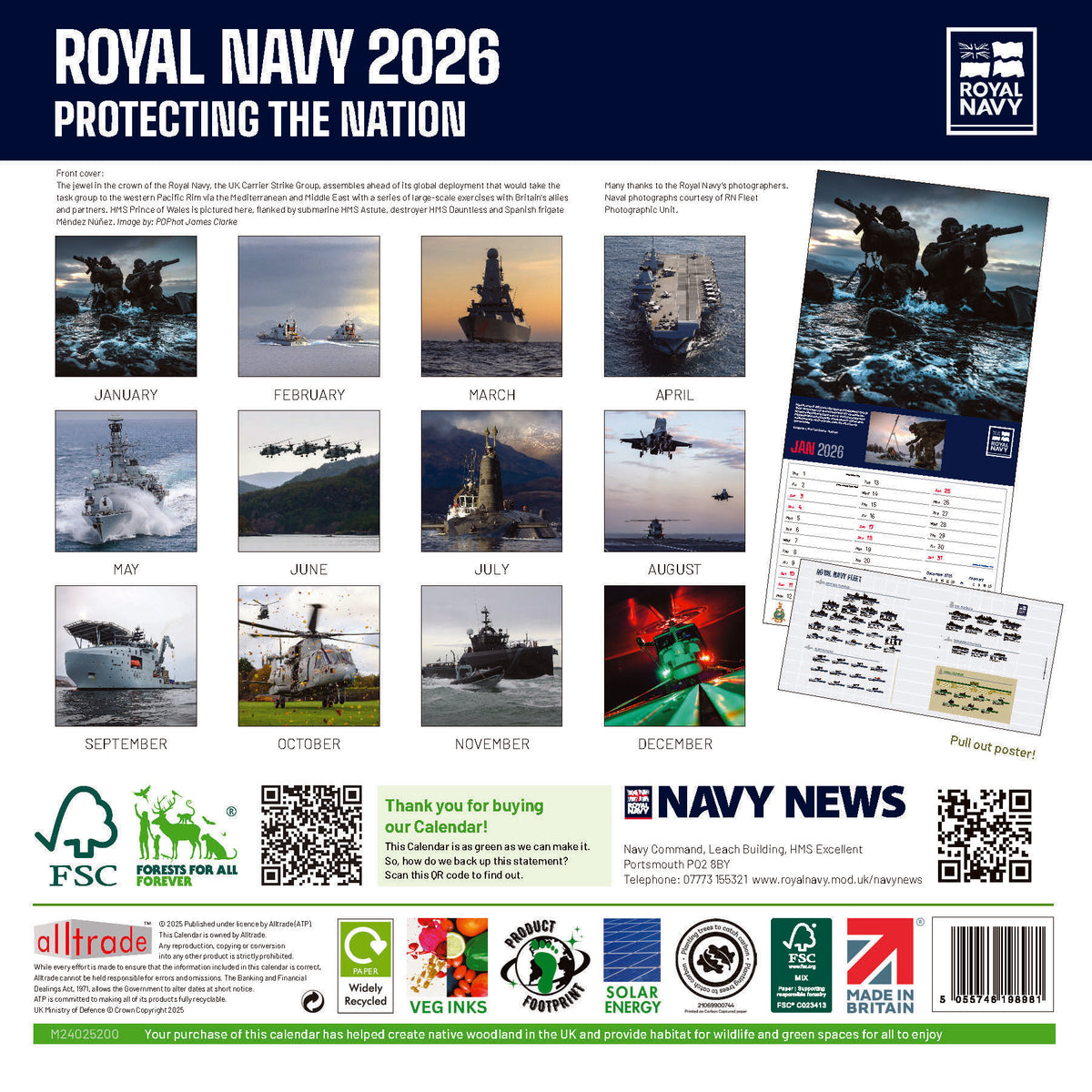 Royal Navy Official 2026 Calendar – Alltrade - Online